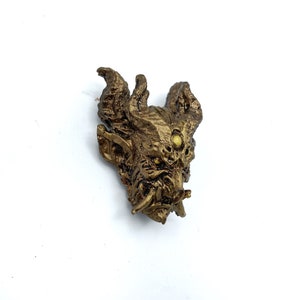 Oni Demon Head Magnet, Hand Painted Resin Sculpture | Mythic Fantasy ...