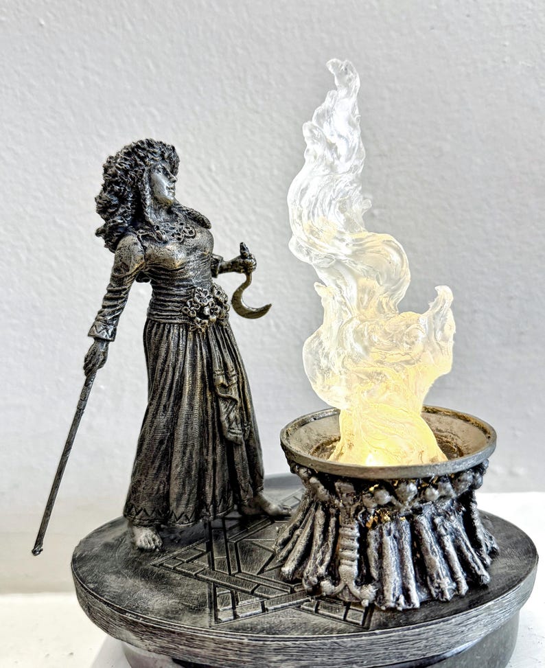Witch’s Sabbath Statue: Circe, Hand Painted Resin Sculpture With LED ...