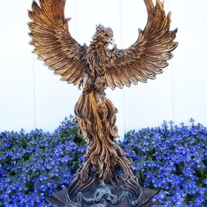 Phoenix Rising Statue, Large Version | Mythical Creature Figurine ...