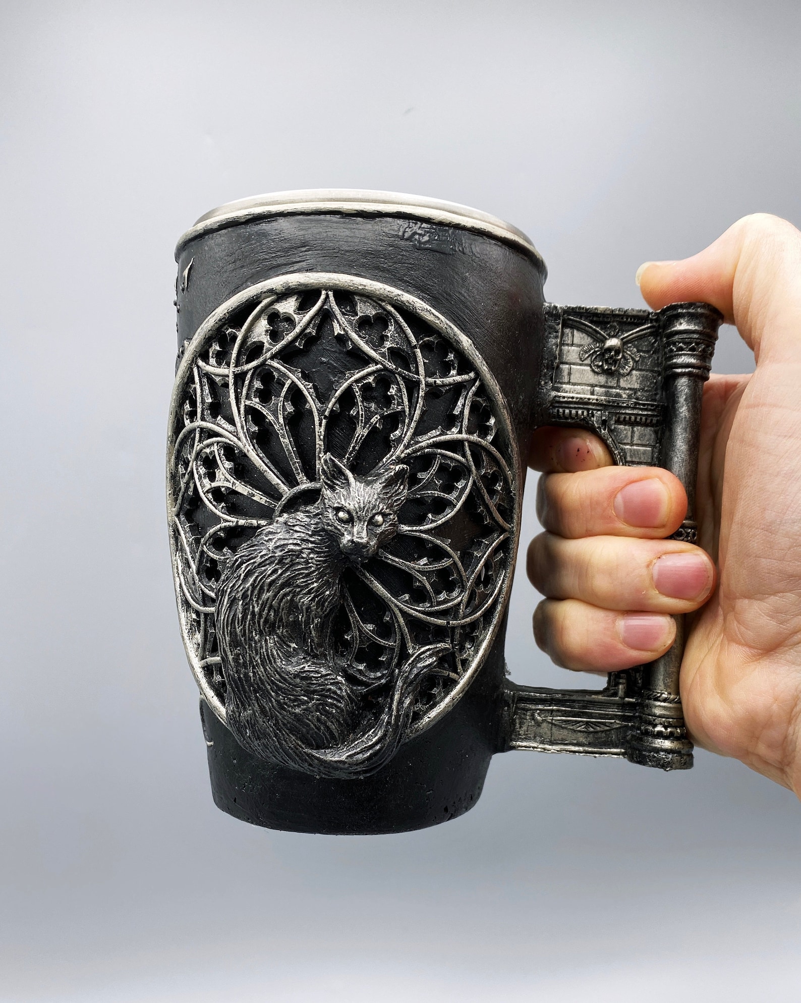 Cat and Gothic Cathedral Window Mug | Etsy