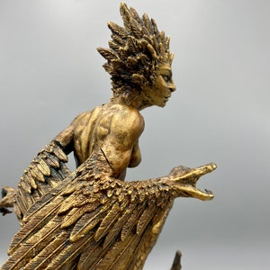 Harpy Statue, Hand Painted Resin Sculpture | Mythical Creature Figurine ...