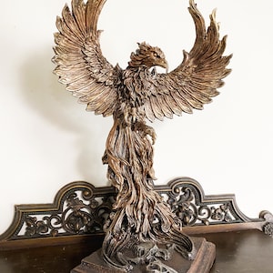 Phoenix Rising Statue, Large Version | Mythical Creature Figurine ...