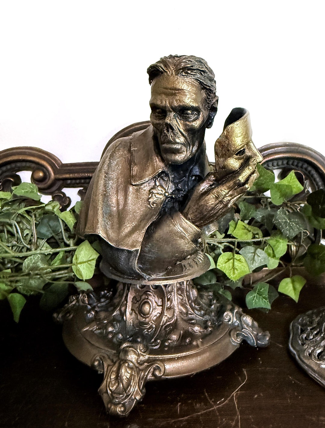 Phantom of the Opera Bust, Hand Painted Resin Sculpture |. Halloween ...