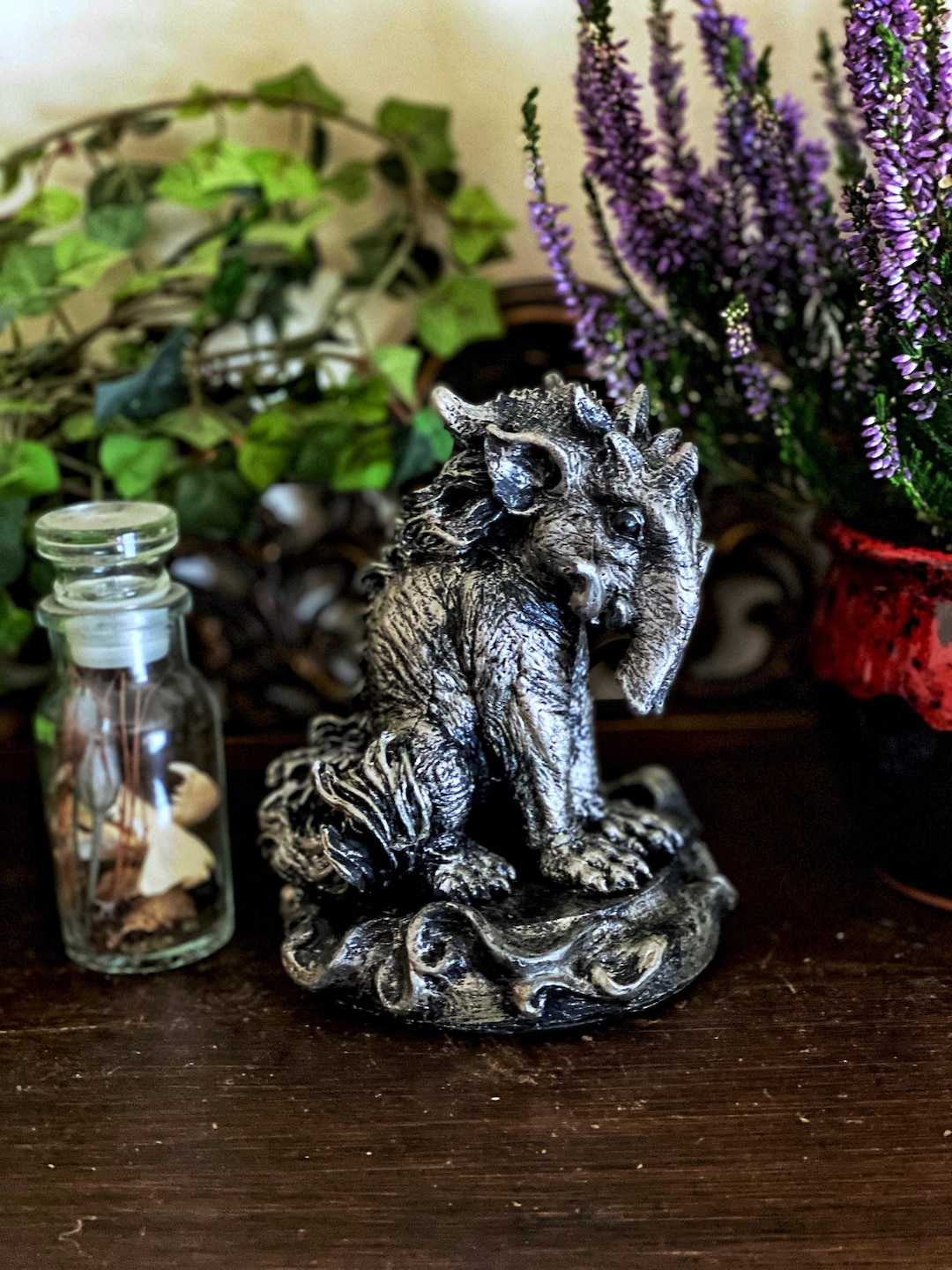 Baku, the Dream Guardian Statue, Hand Painted Resin Sculpture ...