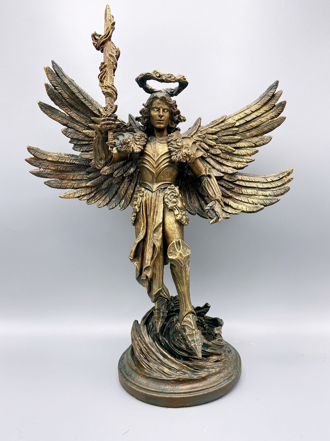 Saint Michael the Archangel Statue Mythological Figurine Myths and ...