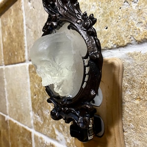 Spectral Skull Nightlight, Hand Painted Resin Sculpture | Victorian ...