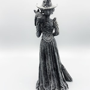 Victorian Witch Statue, Hand Painted Resin Sculpture | Gothic Victorian ...