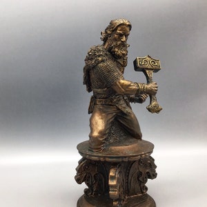 Thor Bust, Hand Painted Resin Sculpture | Norse Mythology Figurine ...