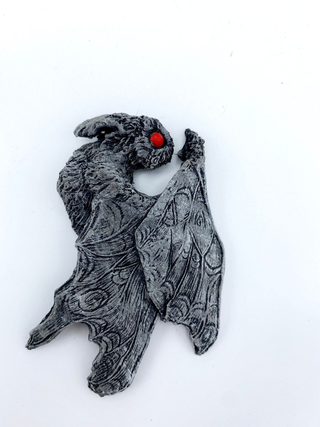 Mothman Magnet, Hand Painted Resin Sculpture | Cryptid Fantasy Art ...