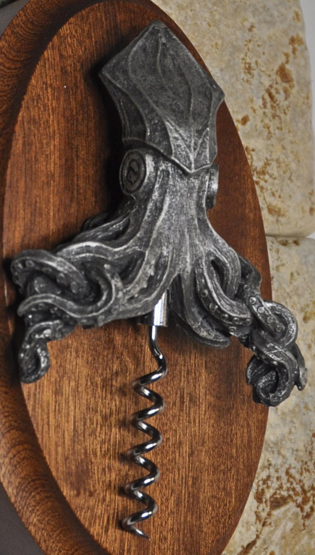 Kraken Squid Corkscrew, Hand Painted Resin | Gothic Nautical Barware ...