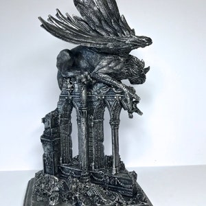 Griffin Statue, Hand Painted Resin Sculpture | Mythical Creature ...