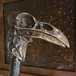 Raven Skull Cane, Cast Solid Bronze, Hand Sculpted | Dark Victorian ...