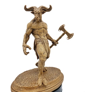Minotaur Statue, Hand Painted Resin Sculpture | Mythical Creature ...
