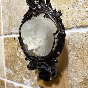 Spectral Skull Nightlight, Hand Painted Resin Sculpture | Victorian ...