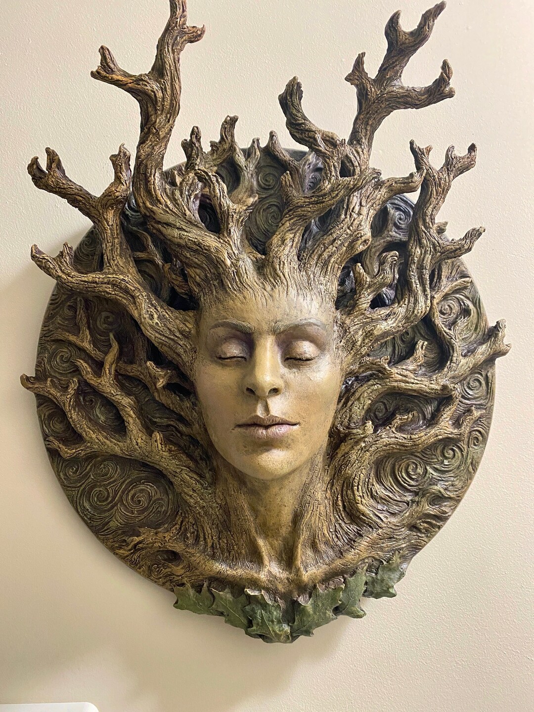 Dryad Bust, Life Sized Wall Plaque Resin Sculpture | Mythic Forest ...