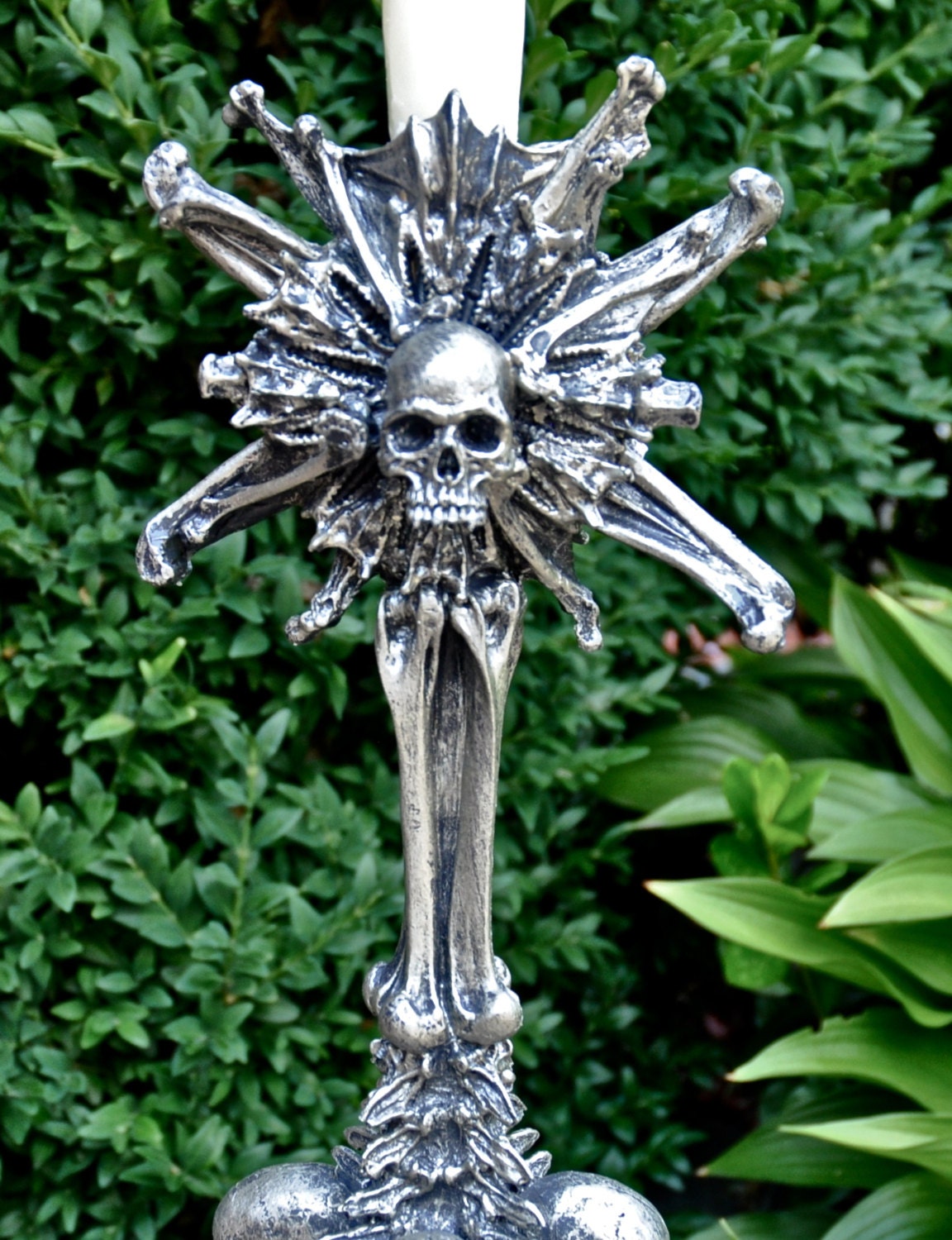 Requiem Monstrance Candlestick Holder, Hand Sculpted Resin | Spooky ...