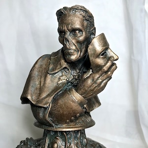 Phantom of the Opera Bust, Hand Painted Resin Sculpture |. Halloween ...