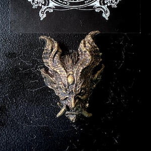 Oni Demon Head Magnet, Hand Painted Resin Sculpture | Mythic Fantasy ...