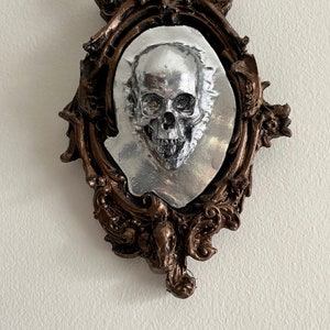 Spectral Skull Wall Plaque, Resin Sculpture | Victorian Gothic Haunted ...
