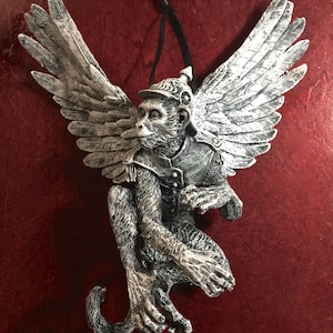 Flying Monkey Ornament, Hand Painted Resin Sculpture | Mythical ...