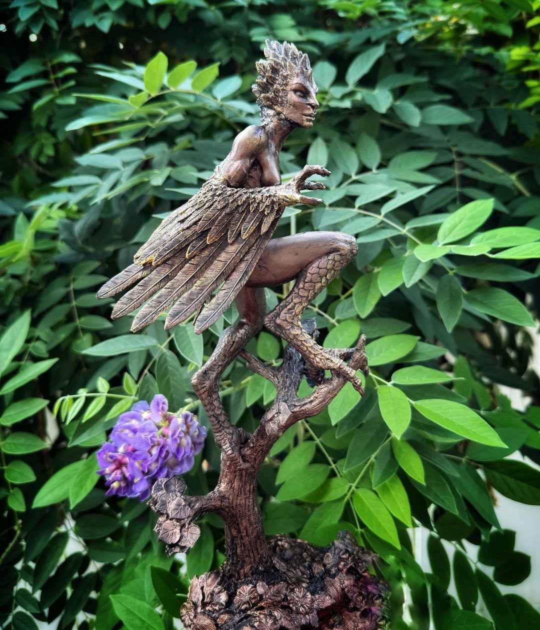 Harpy Statue, Hand Painted Resin Sculpture | Mythical Creature Figurine ...