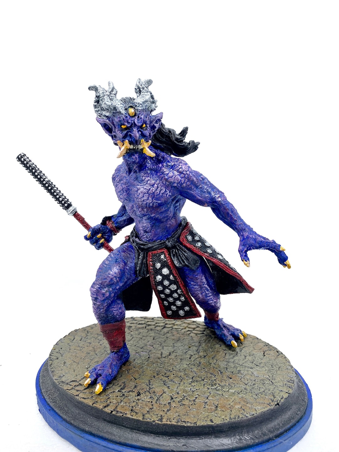 Oni Statue, Full Color, Blue - Etsy
