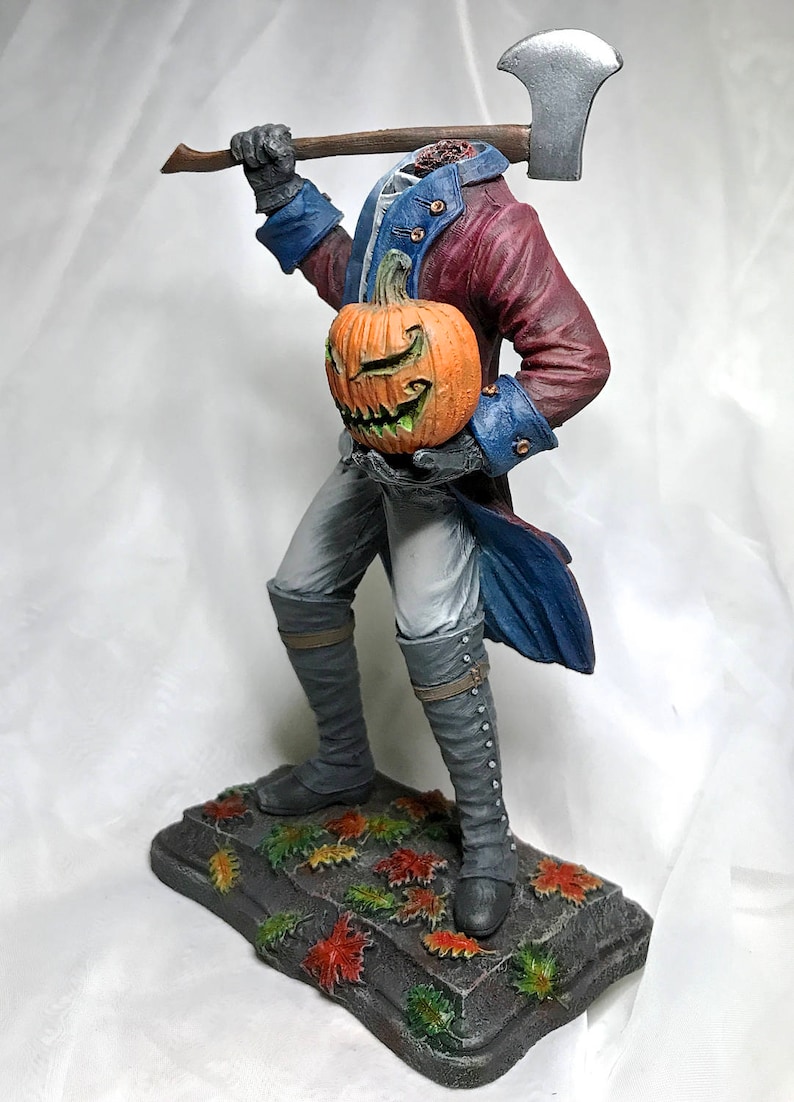 Headless Horseman Statue Full Color | Etsy