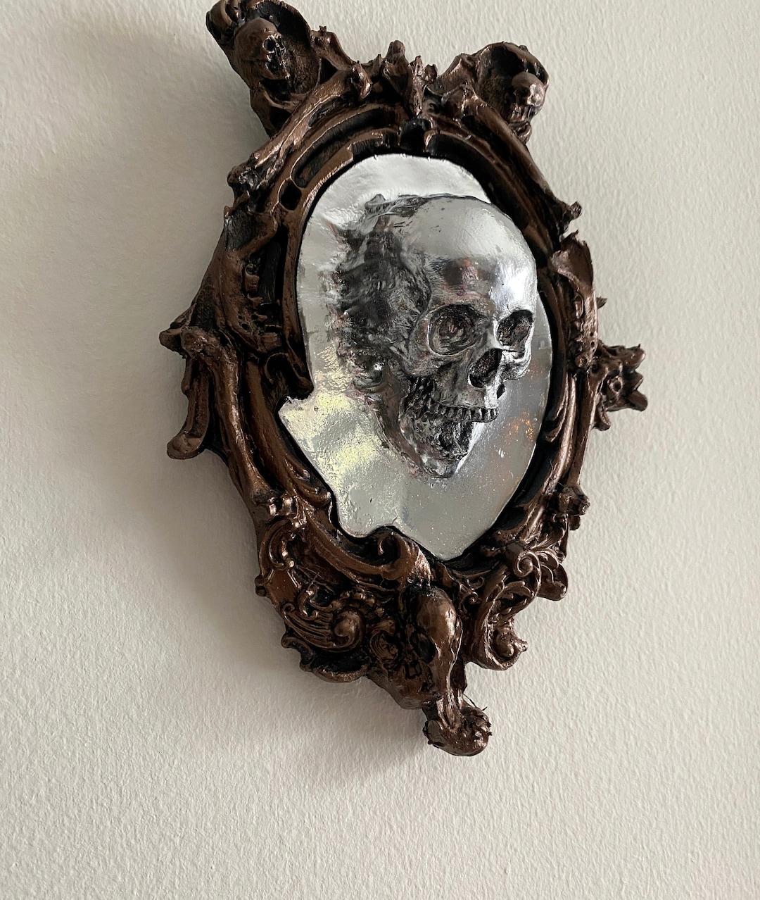 Spectral Skull Wall Plaque, Resin Sculpture | Victorian Gothic Haunted ...