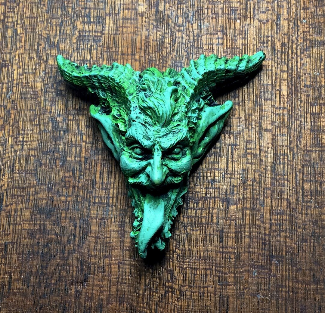 Krampus Magnet Version 2, Hand Painted Resin Sculpture | Mythic Fantasy ...