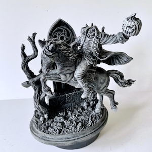 Headless Horseman Riding Statue, Hand Painted Resin Sculpture | Gothic ...