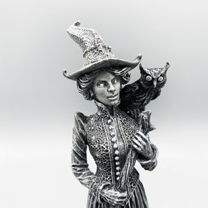 Victorian Witch Statue, Hand Painted Resin Sculpture | Gothic Victorian ...