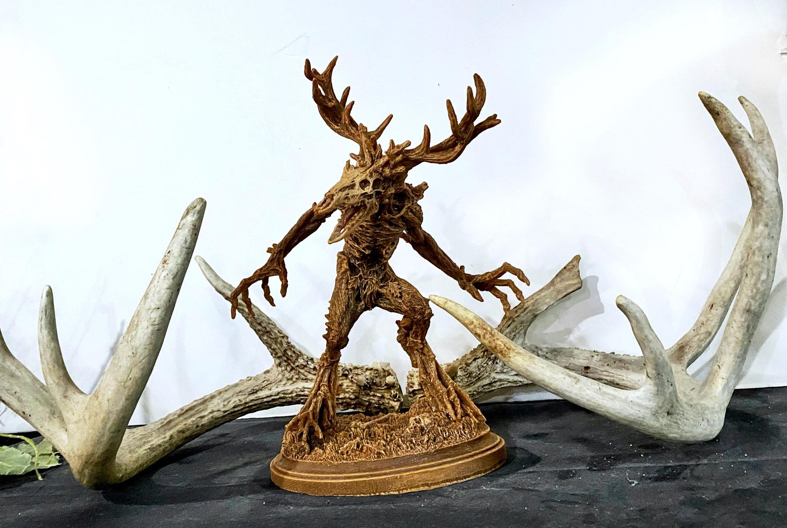 Leshen/ Wendigo Statue, Hand Painted Resin Sculpture | Mythical ...