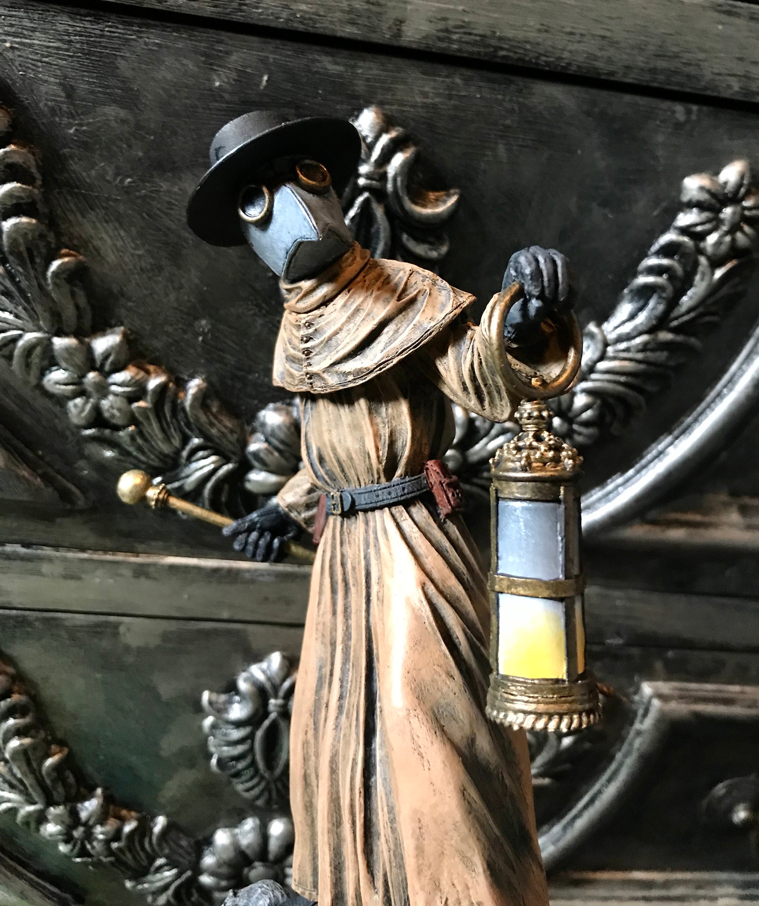 Plague Doctor Statue Full Color - Etsy