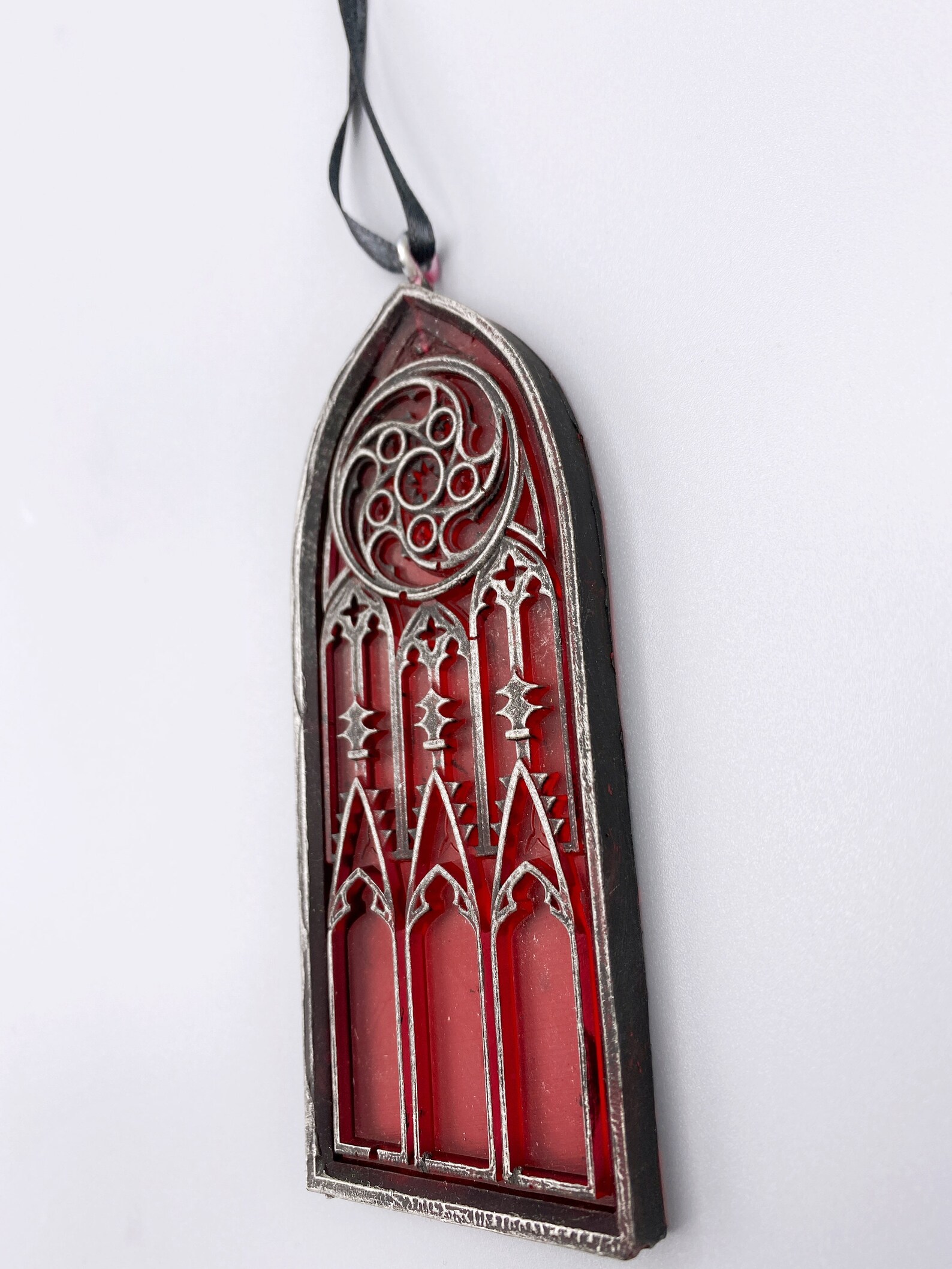 Gothic Cathedral Arch Ornament Translucent Red | Etsy