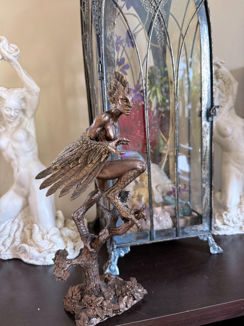 Harpy Statue, Hand Painted Resin Sculpture | Mythical Creature Figurine ...