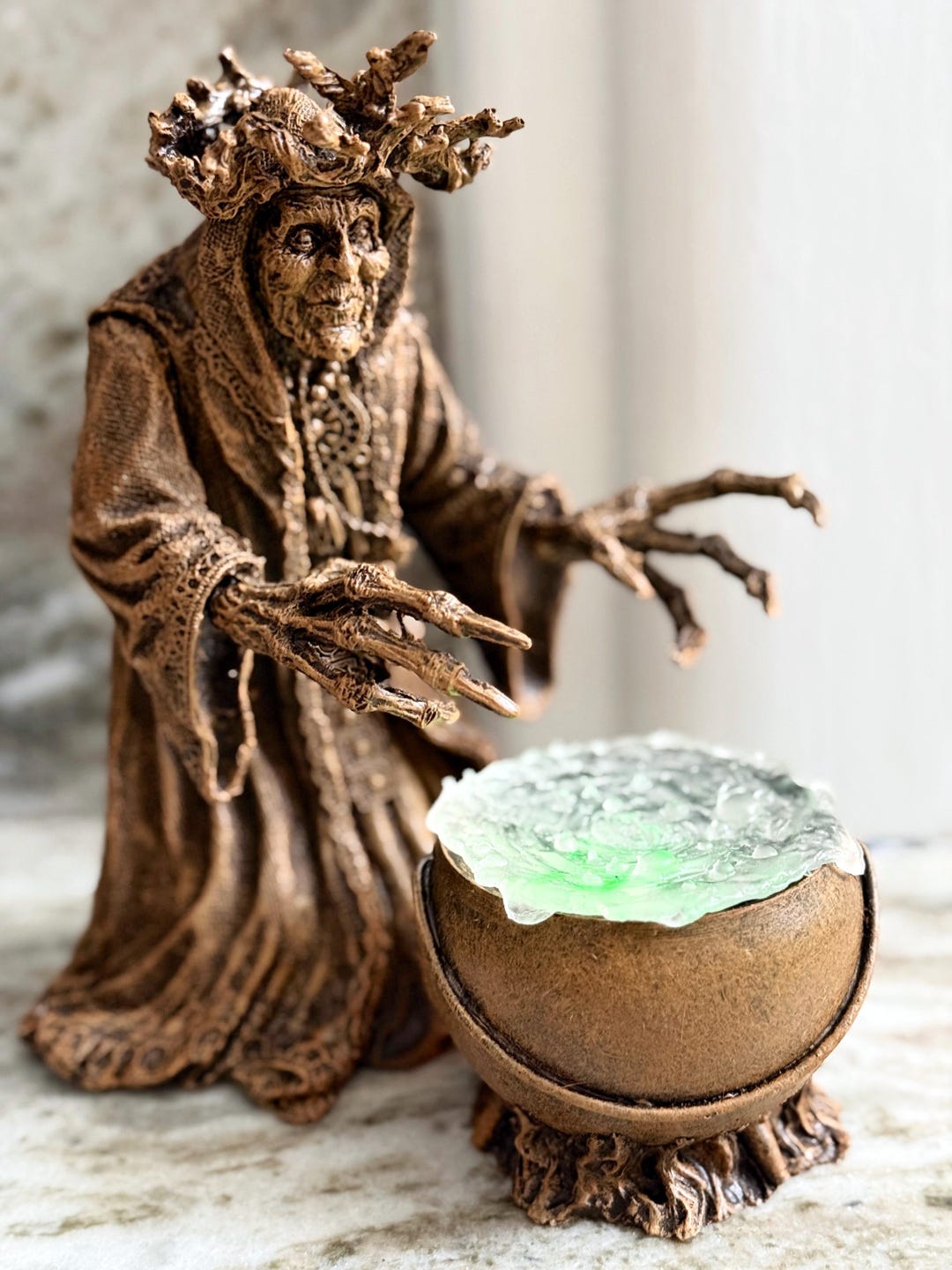 Gryla the Witch Statue, Hand Painted Resin Sculpture | Rustic Folklore ...