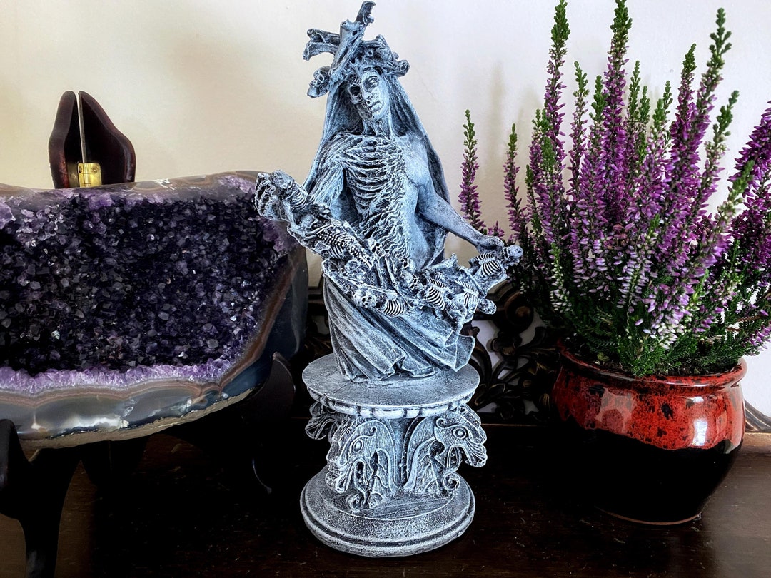 Hel, Goddess of Death and the Underworld Bust, Hand Painted Resin ...