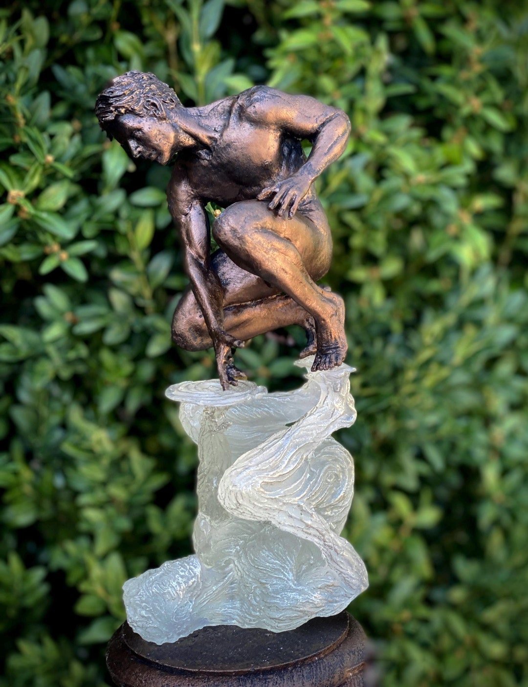 Narcissus' Reflection Statue: Introspection and Identity, Translucent ...