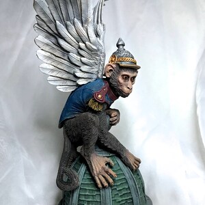 Flying Monkey Statue, Full Color - Etsy