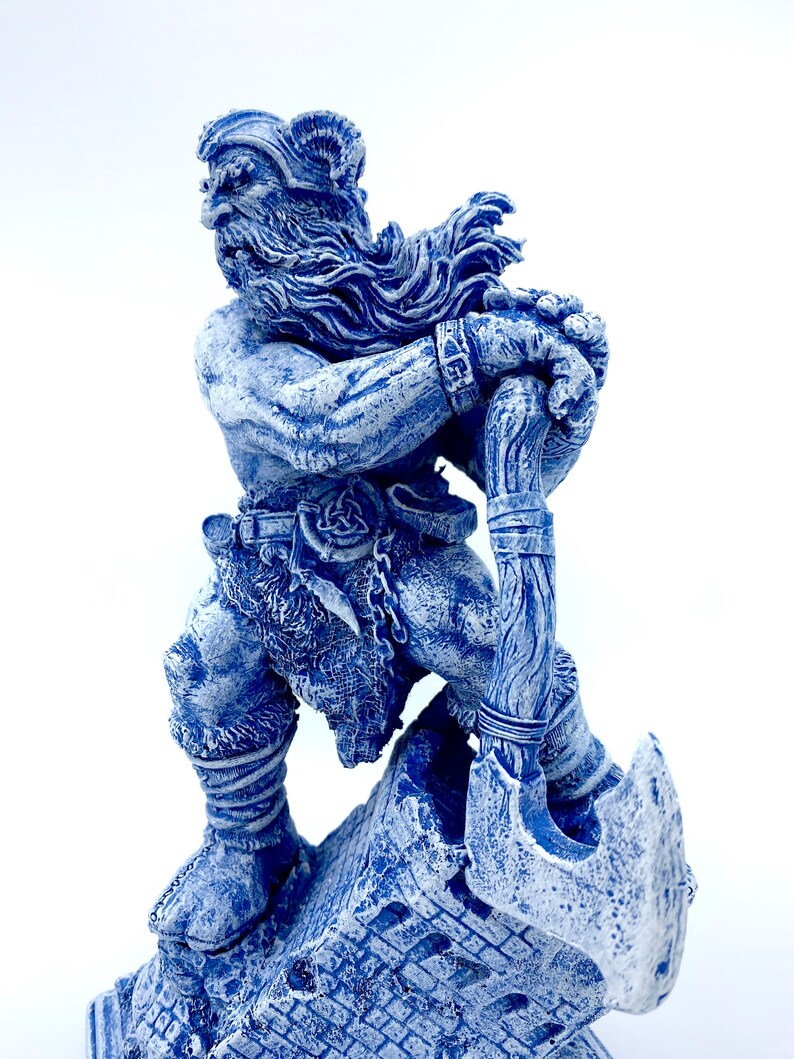 Frost Giant Statue, Hand Painted Resin Sculpture | Mythical Viking ...