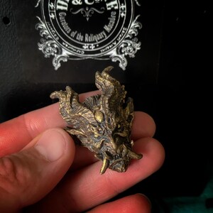 Oni Demon Head Magnet, Hand Painted Resin Sculpture | Mythic Fantasy ...