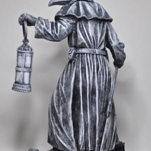 Plague Doctor Statue, Hand Painted Resin Sculpture | Gothic Medieval ...