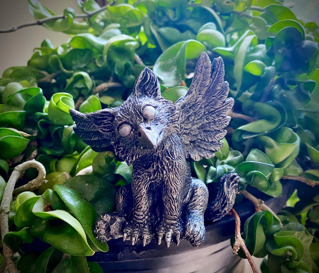 Baby Griffin Statue, Hand Painted Resin Sculpture | Mythical Creature ...