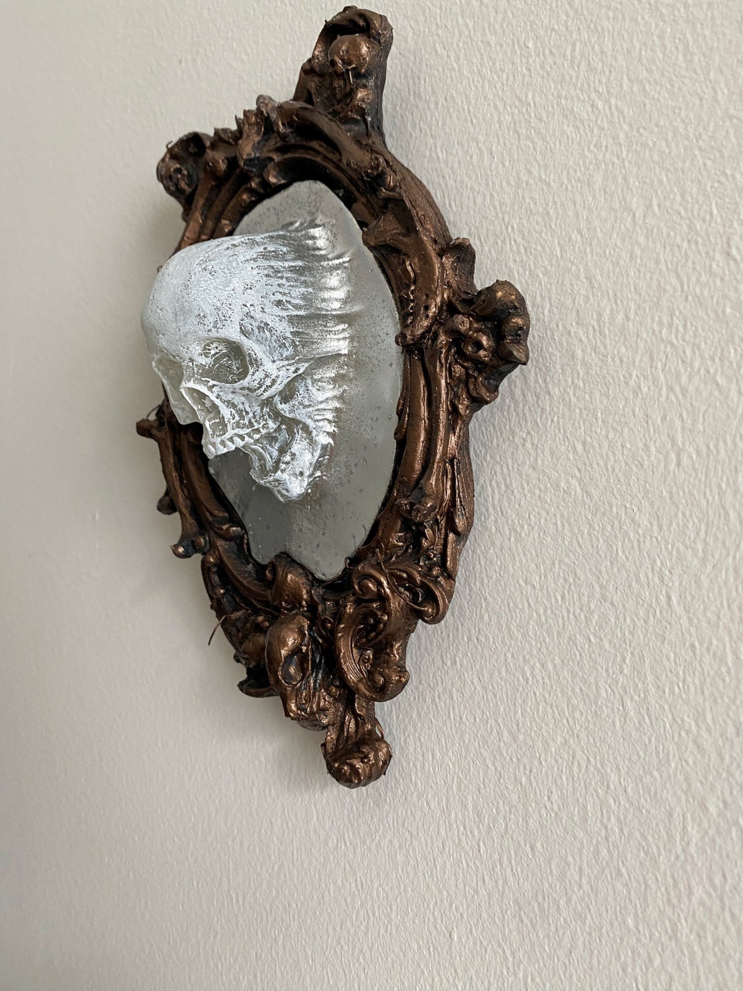 Spectral Skull Wall Plaque, Translucent White - Etsy