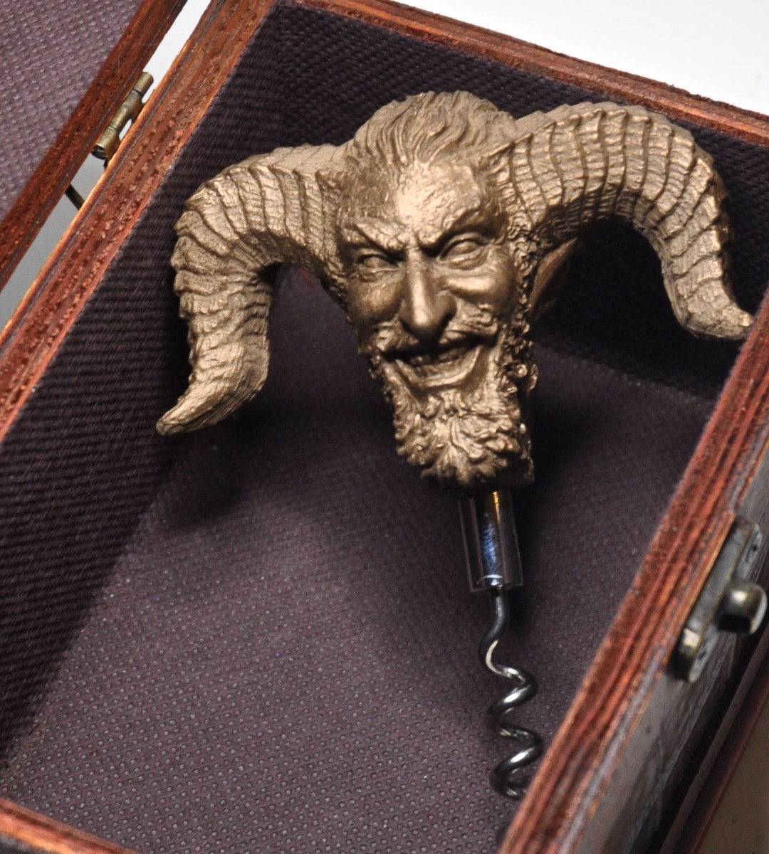 Satyr Head Corkscrew, Hand Sculpted Resin | Mythic Fantasy Art Barware ...