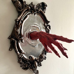 Spectral Hand Wall Plaque, Large Version, Blood Red, Resin | Victorian ...