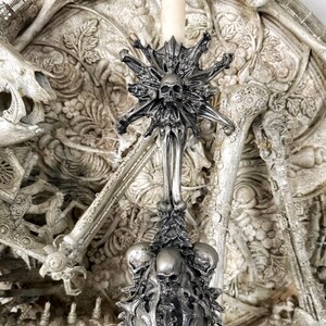 Requiem Monstrance Candlestick Holder, Hand Sculpted Resin | Spooky ...