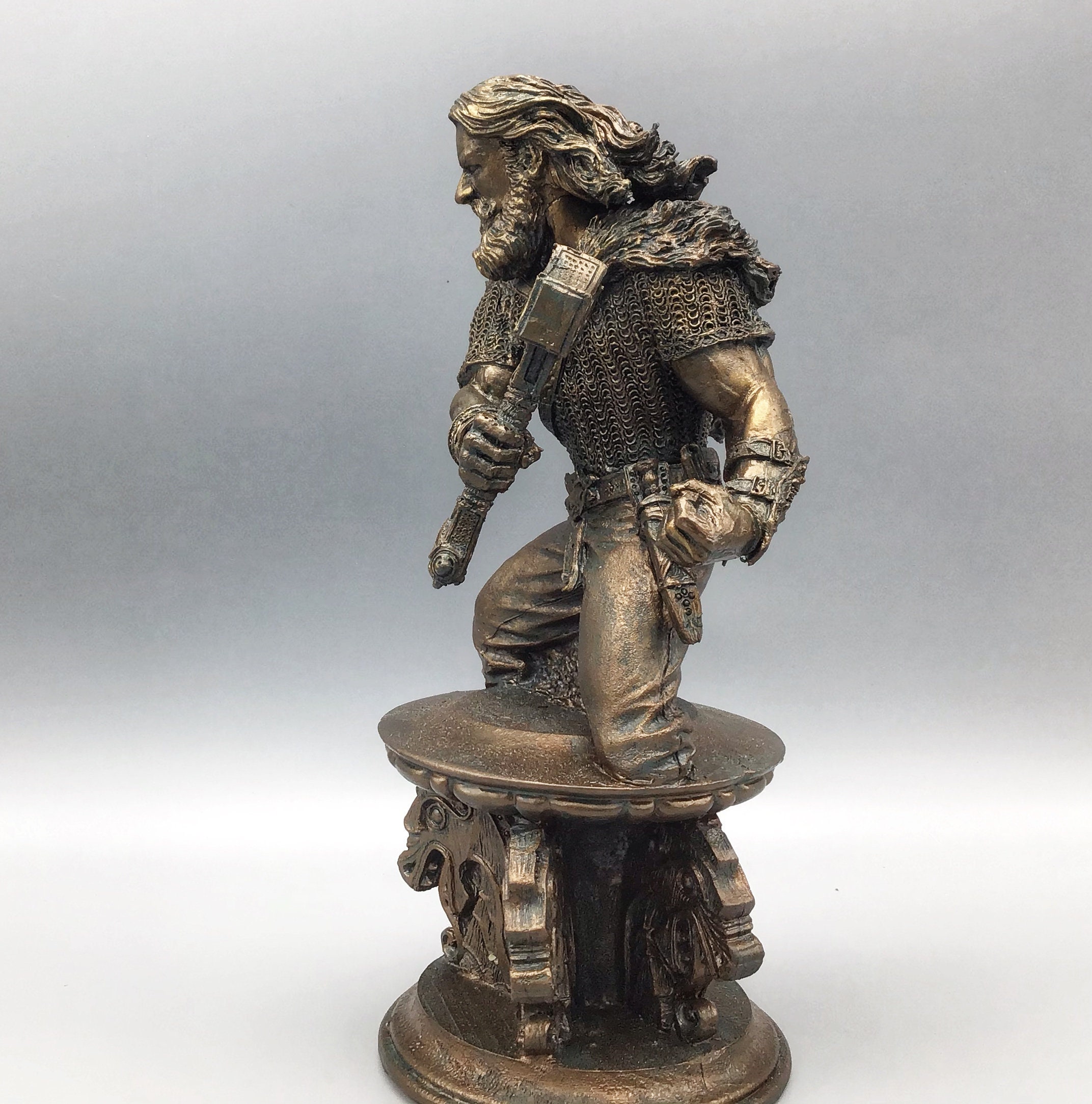 Thor Bust, Hand Painted Resin Sculpture | Norse Mythology Figurine ...