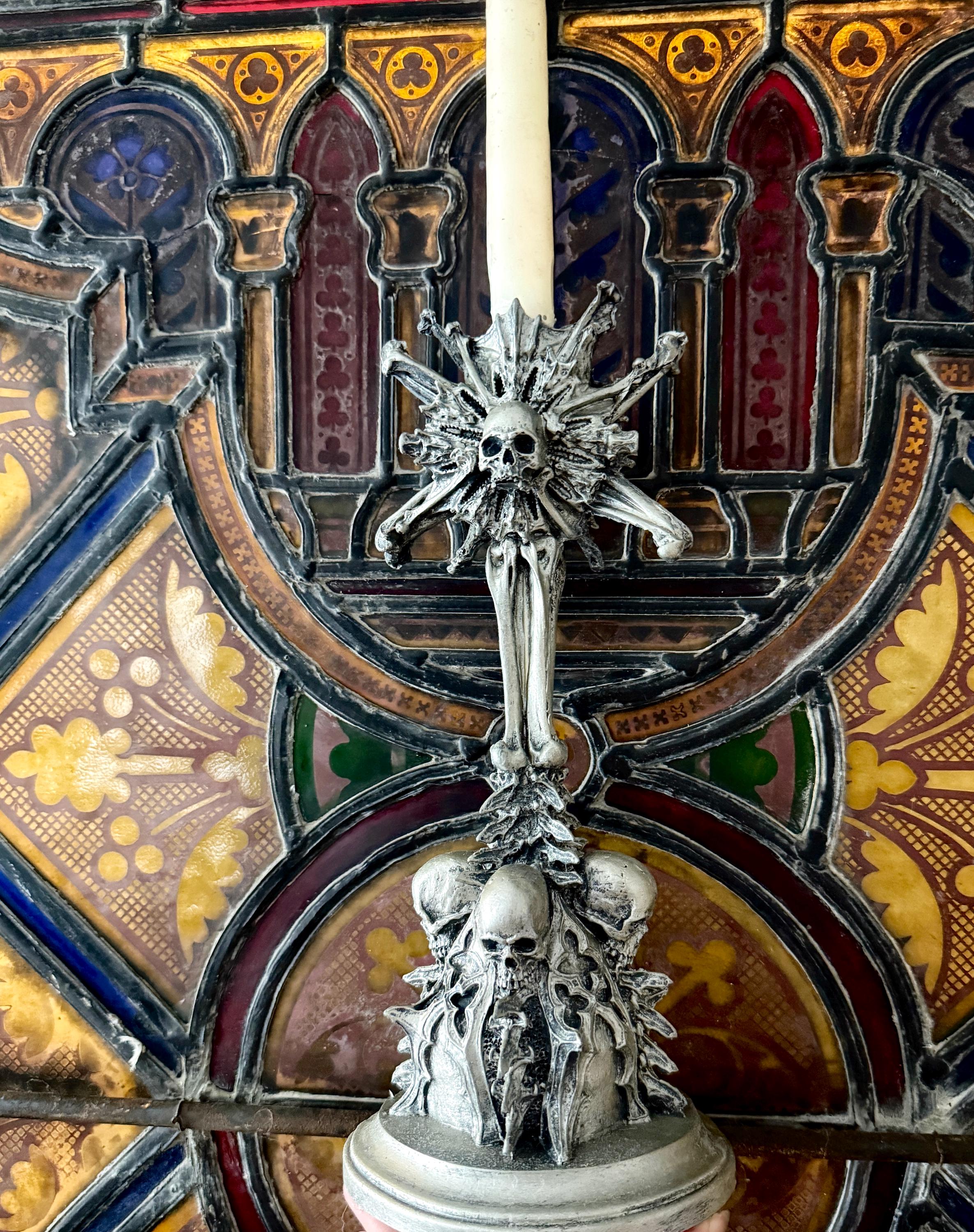 Requiem Monstrance Candlestick Holder, Hand Sculpted Resin | Spooky ...