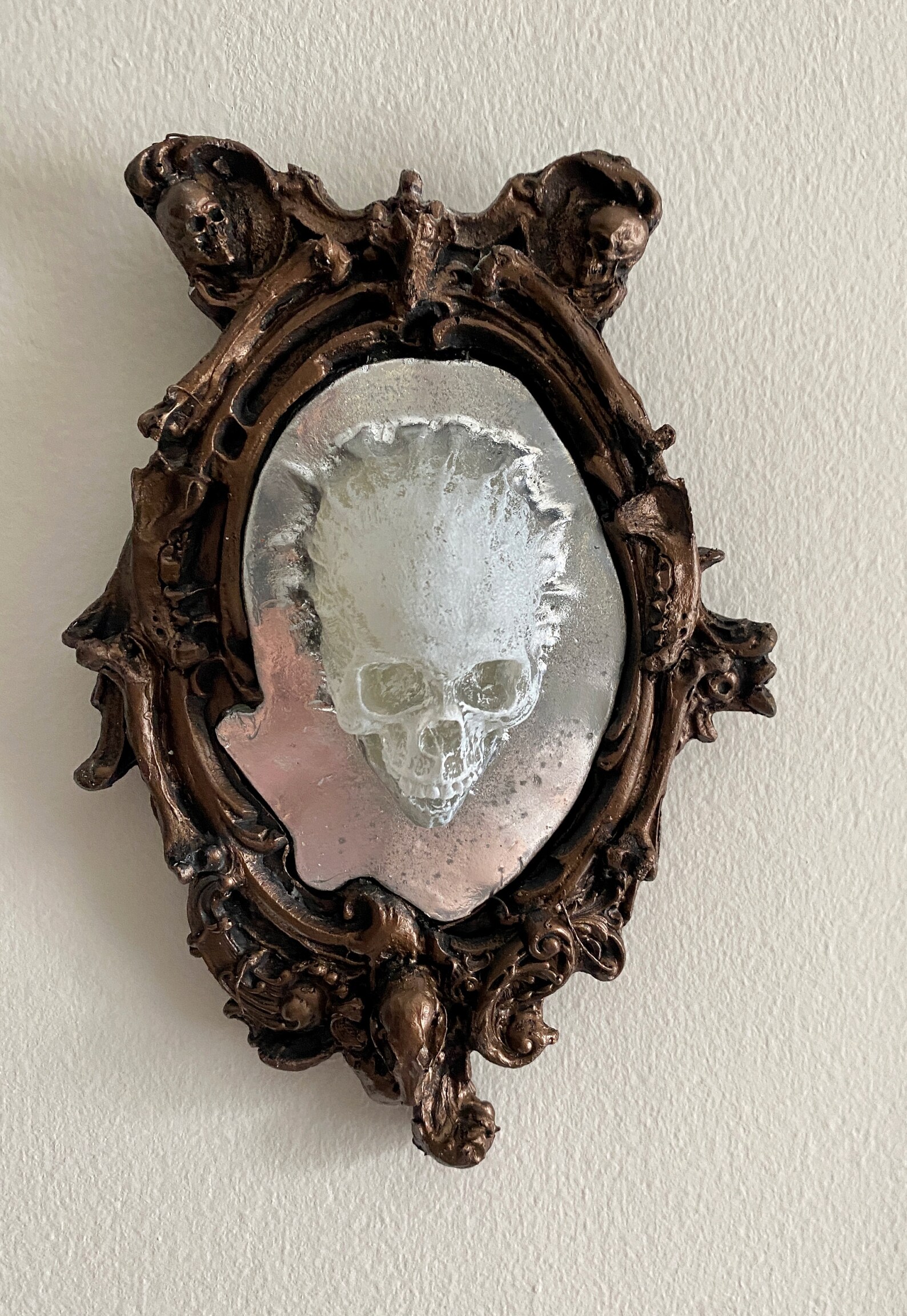 Spectral Skull Wall Plaque, Translucent White - Etsy